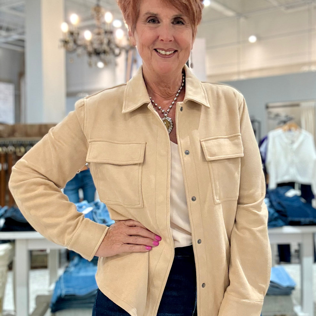 Suede Snap Shacket – Mainstream Boutique Stillwater